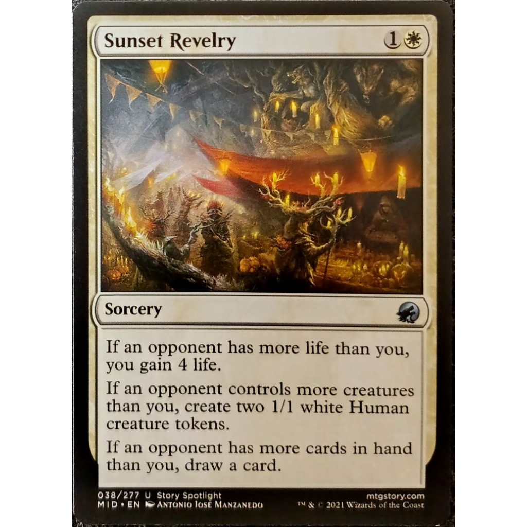 Magic The Gathering : Sunset Revelry Uncommon Innistrad: Midnight Hunt ...