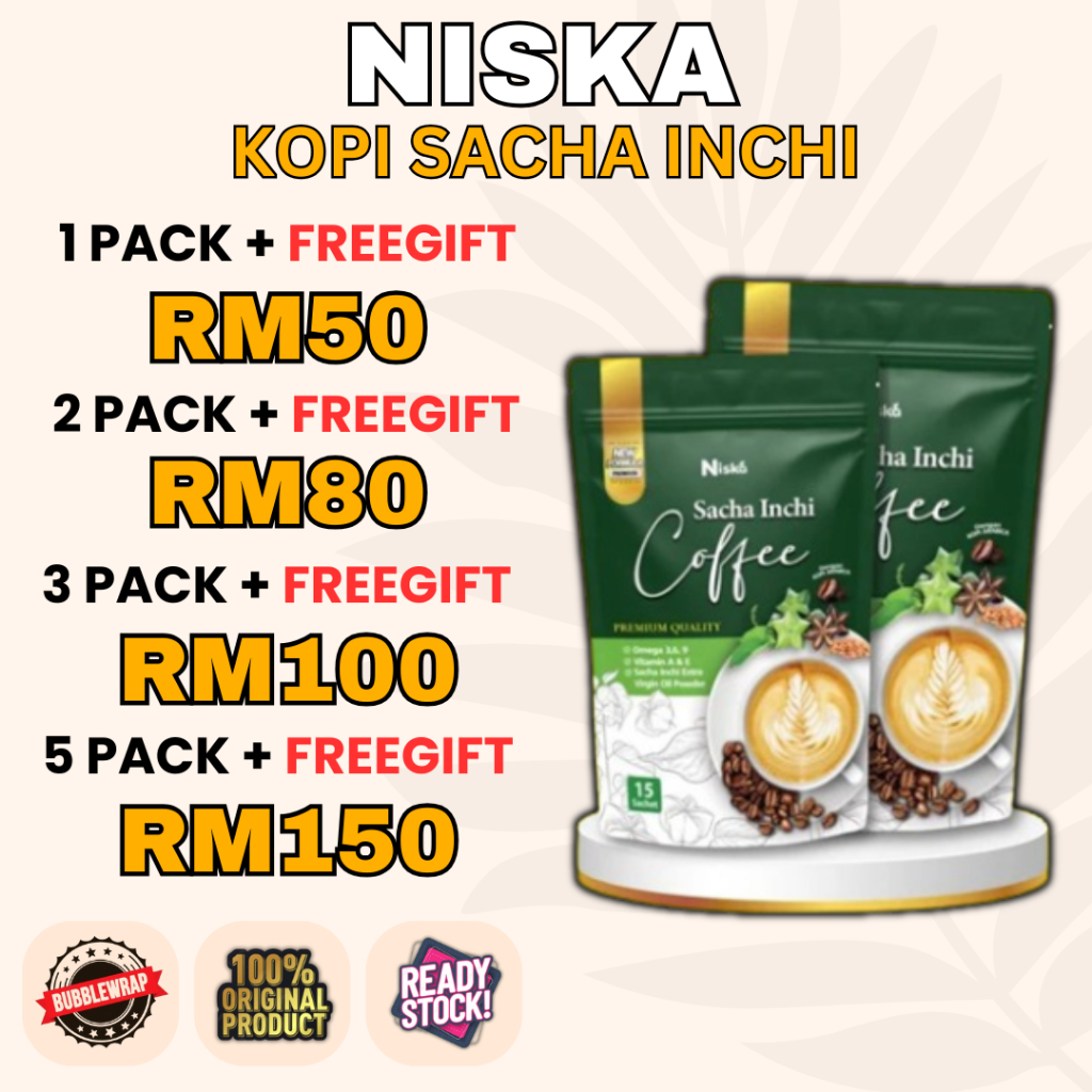 [100% ORIGINAL] NISKA KOPI SACHA INCHI PREMIUM COFFEE BY PU AMIN ...