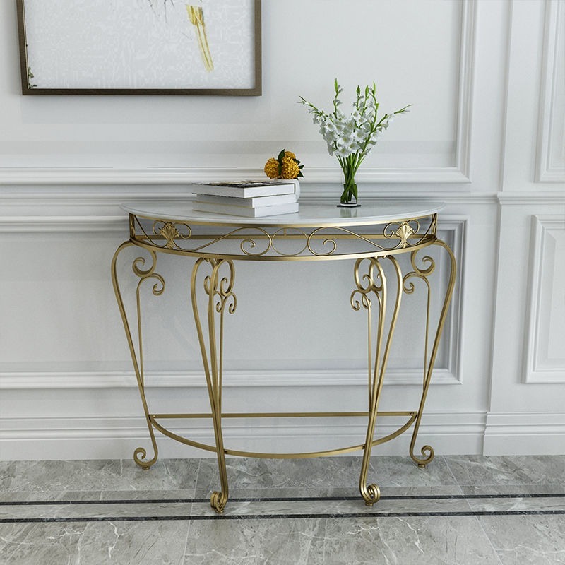 Nordic Iron Art Console Table Against the Wall Light Luxury Console ...