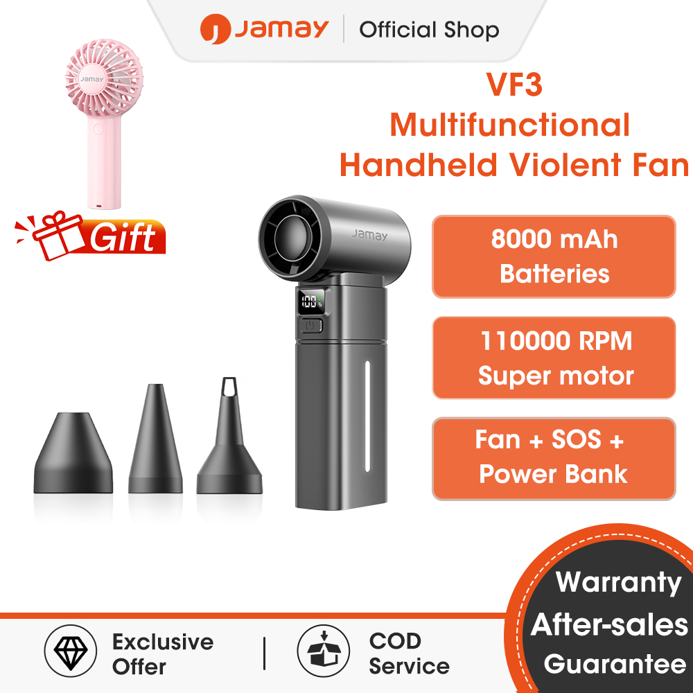 JAMAY Fan Portable Turbocharged Handheld Violent Fan Ultra High Speed ...