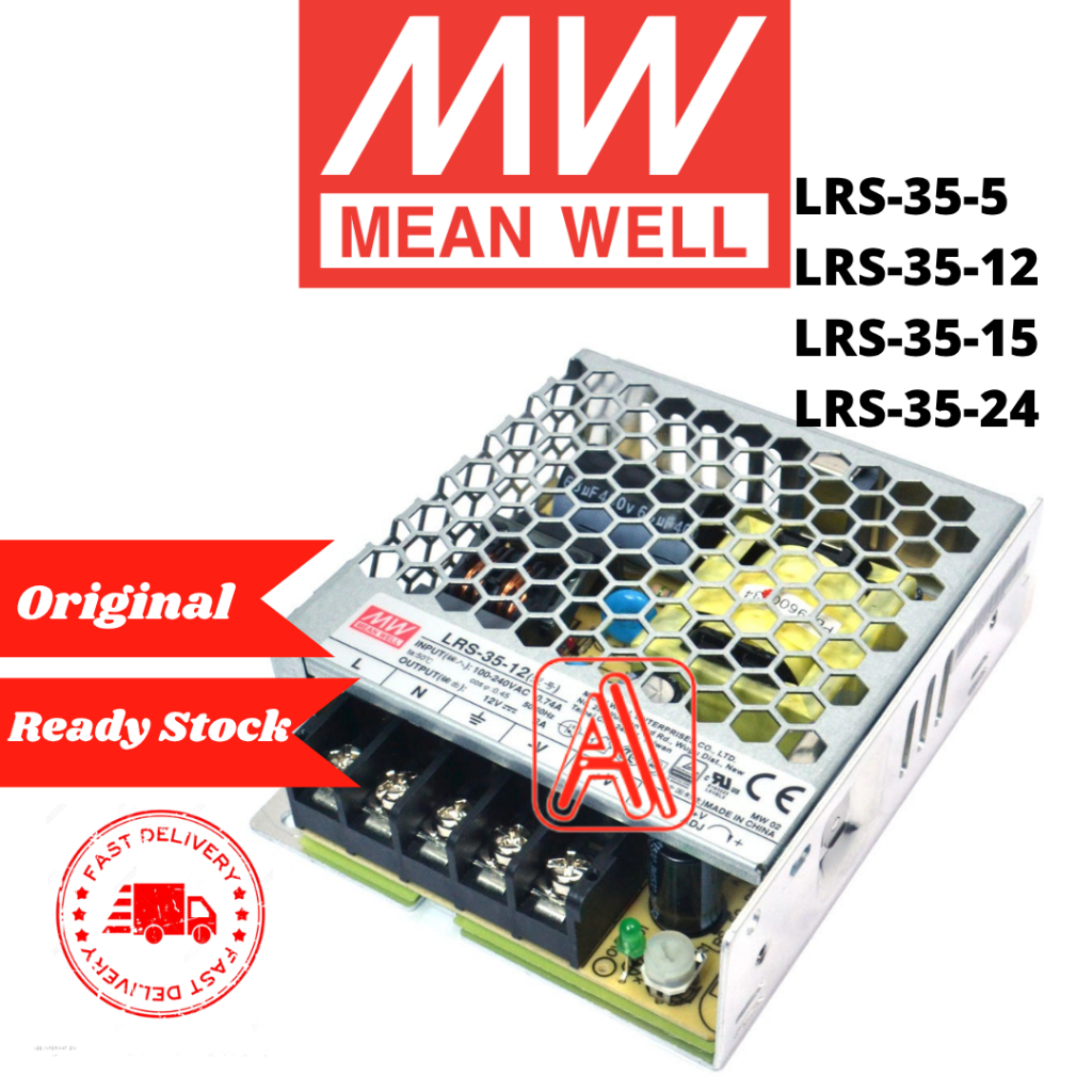 Mean Well LRS-35-12 (35W 12V 3A) /LRS-35-5/LRS-35-15/LRS-35-24 MeanWell ...