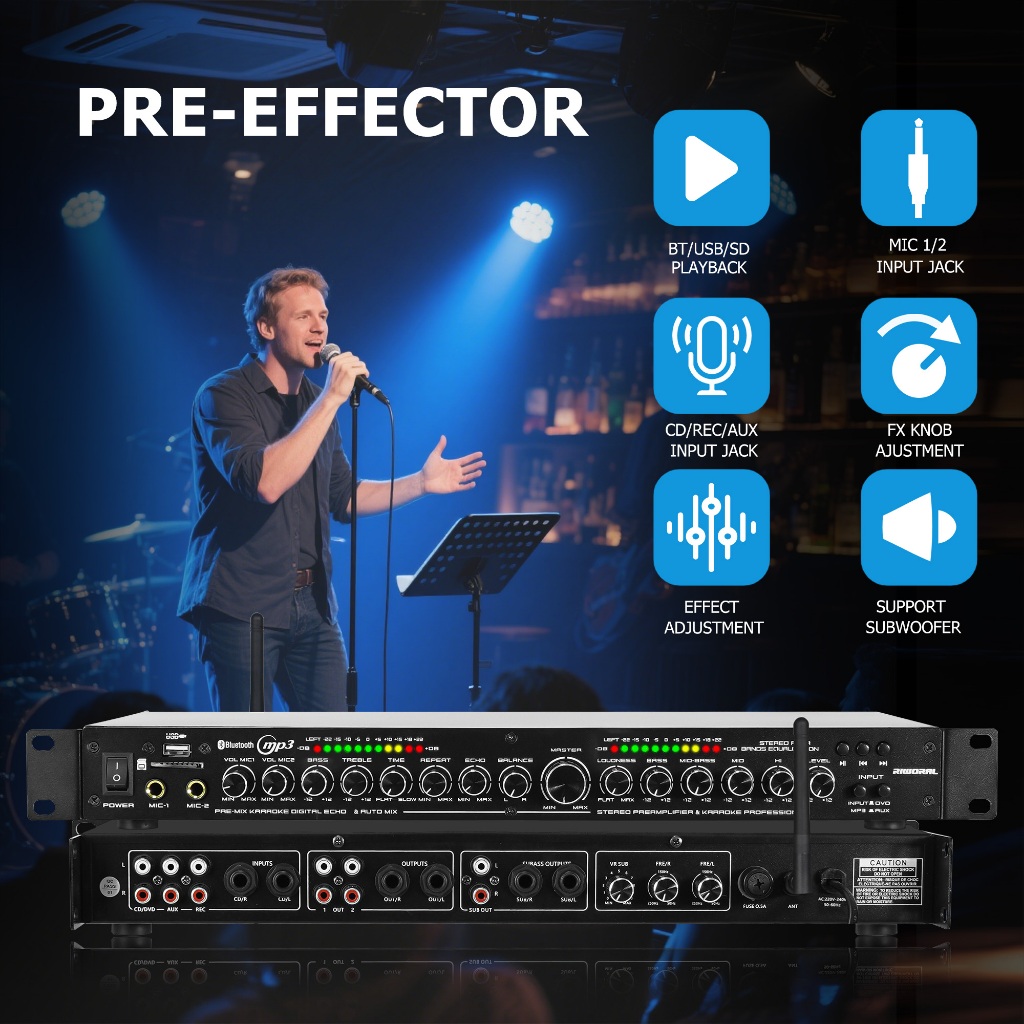 Effector built-in DSP pre-effector Adjust sound effects Singing ...