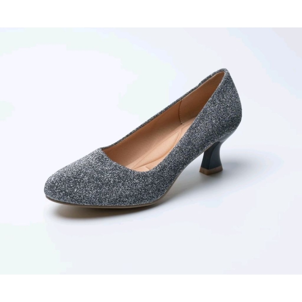 Milla maribel glitter women mid heel kasut Tinggi perempuan 5cm ...
