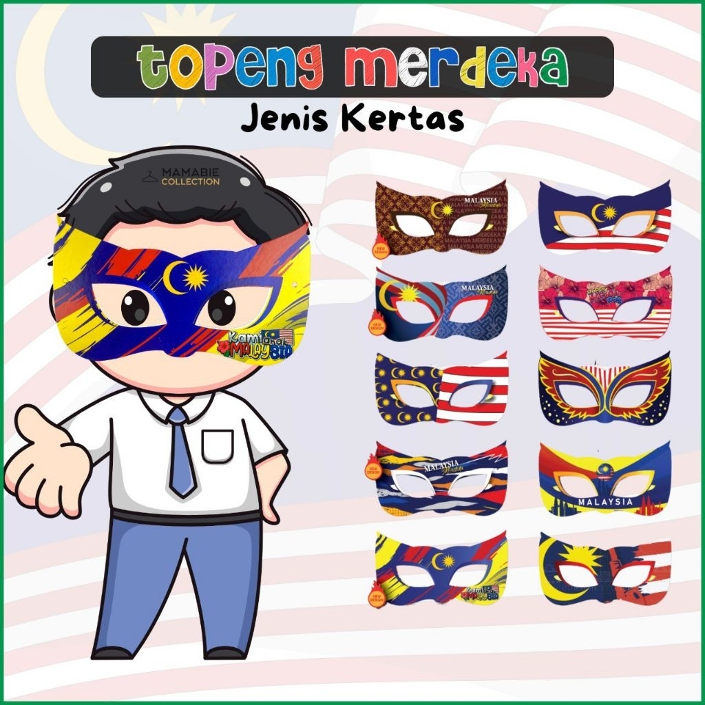 Mask Topeng Mata Merdeka Prop 2025 Aksesori Merdeka Accessories Budak ...