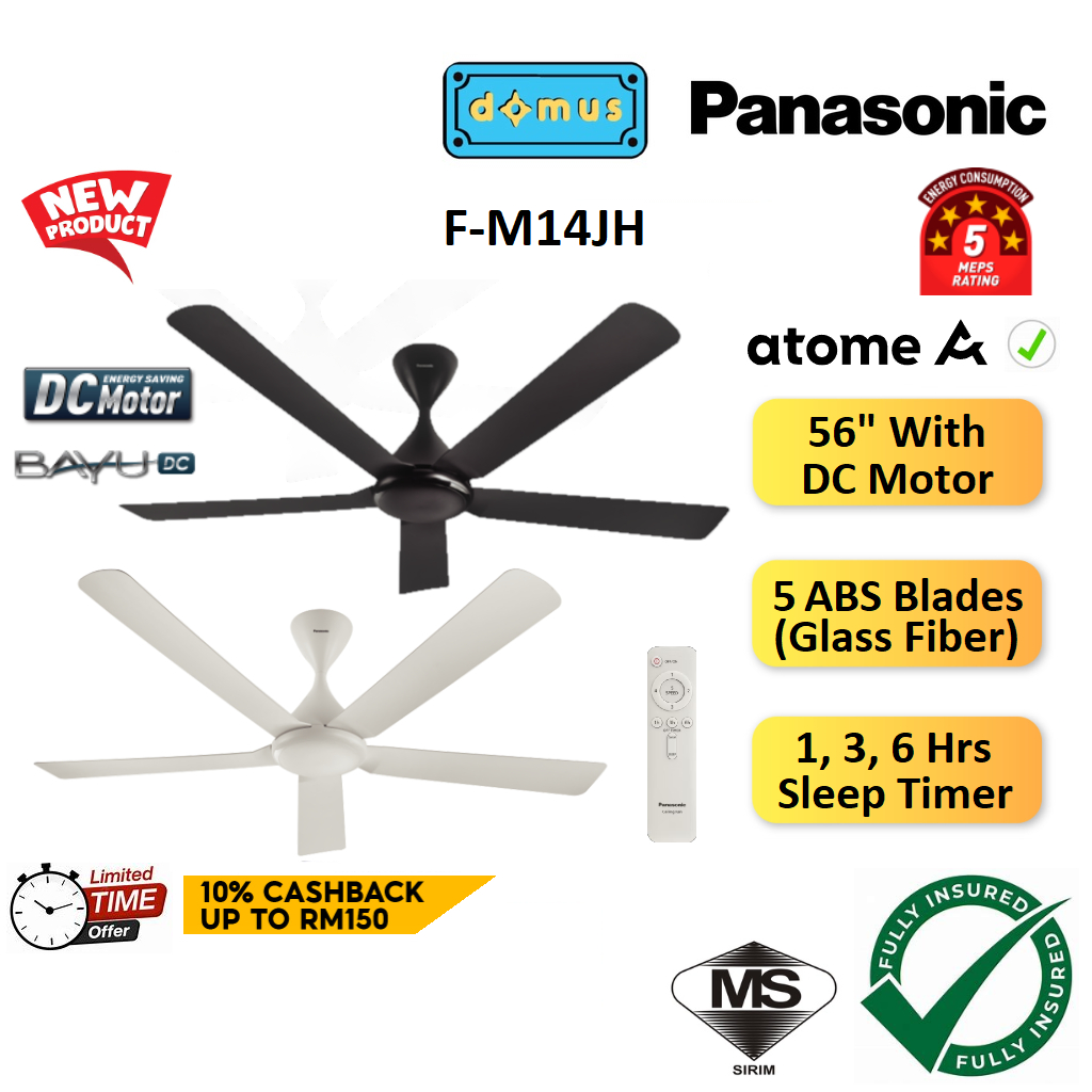 2025 Panasonic DC Motor Ceiling Fan BAYU 5 Blade Kipas Angin Siling ...