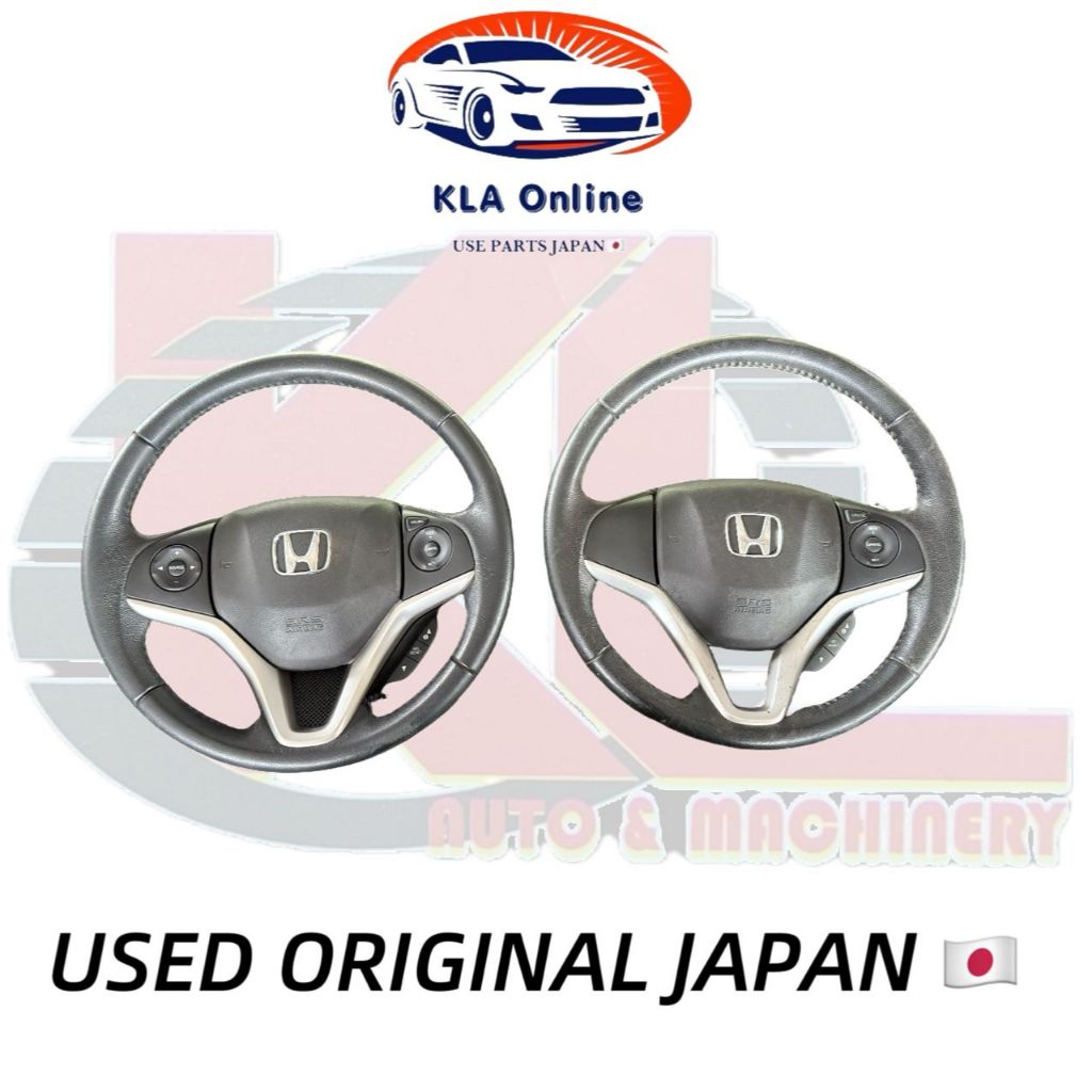 308.HONDA JAZZ GK GP5 STEERING WHEEL SET WITH SWITCH (USED ORIGINAL ...