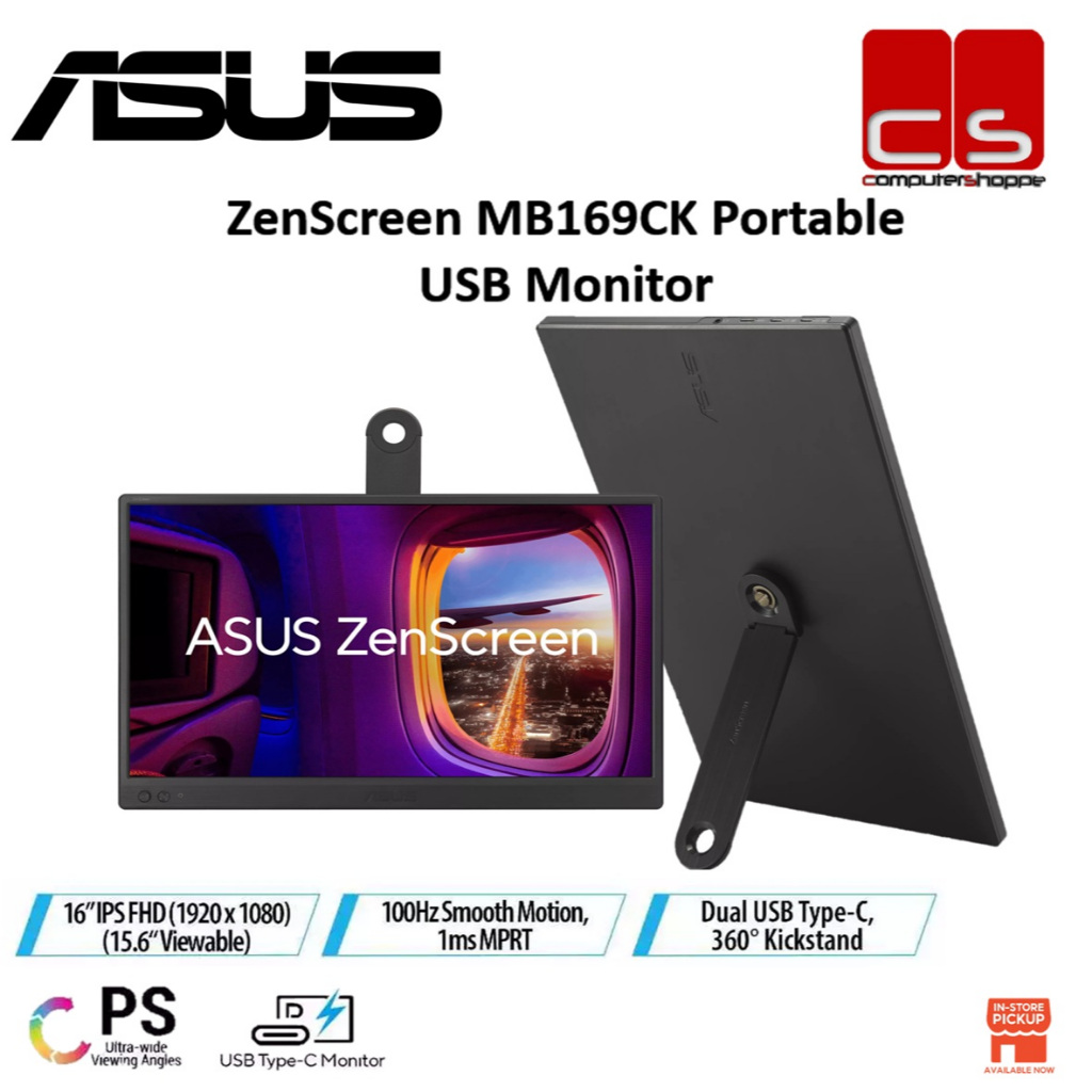 ASUS ZenScreen MB169CK Portable USB Monitor 16 inch | Shopee Malaysia