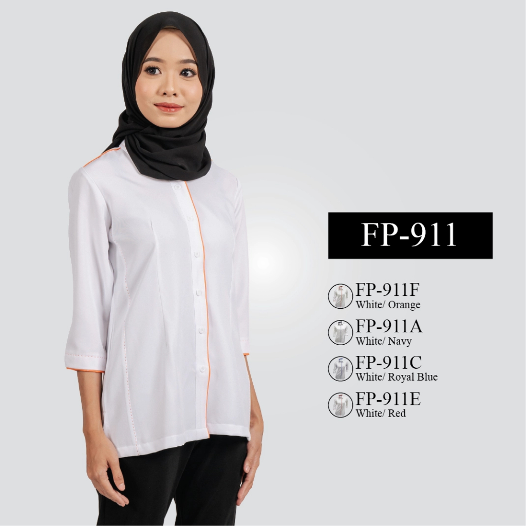 Ladies Polysoft Corporate Shirt Uniform Blouse Kemeja Korporat Wanita ...