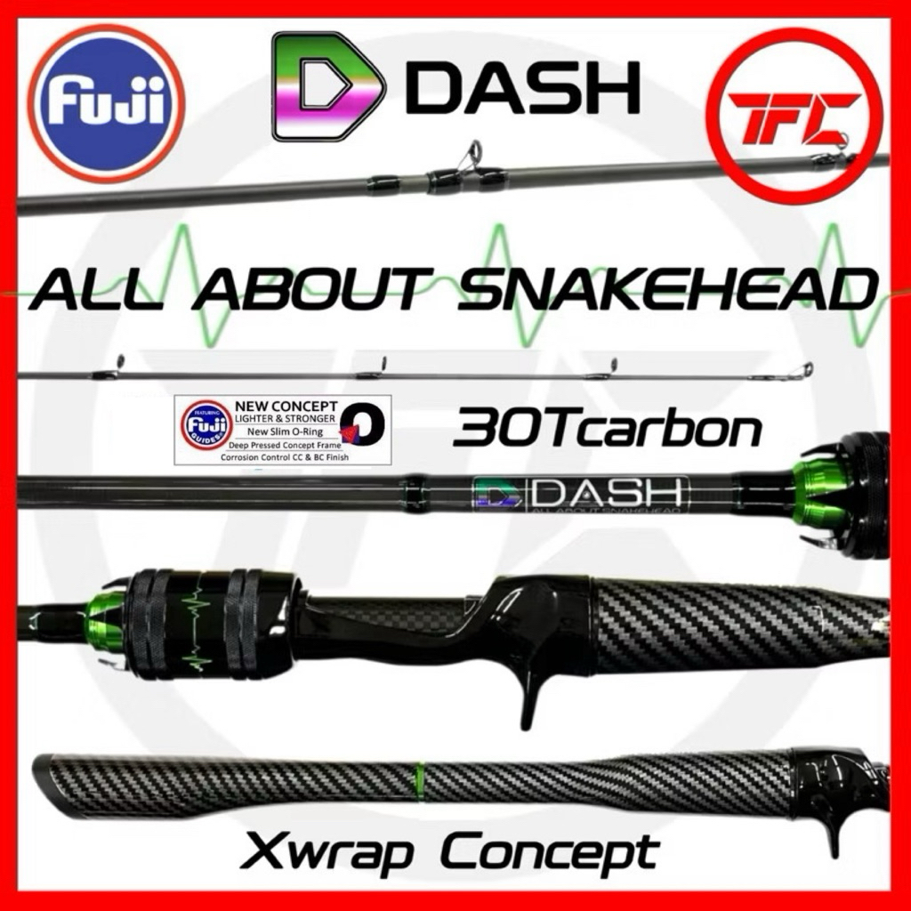 DASH FISHING ROD ALL ABOUT SNAKEHEAD Baitcast & Spinning BC Baitcasting ...