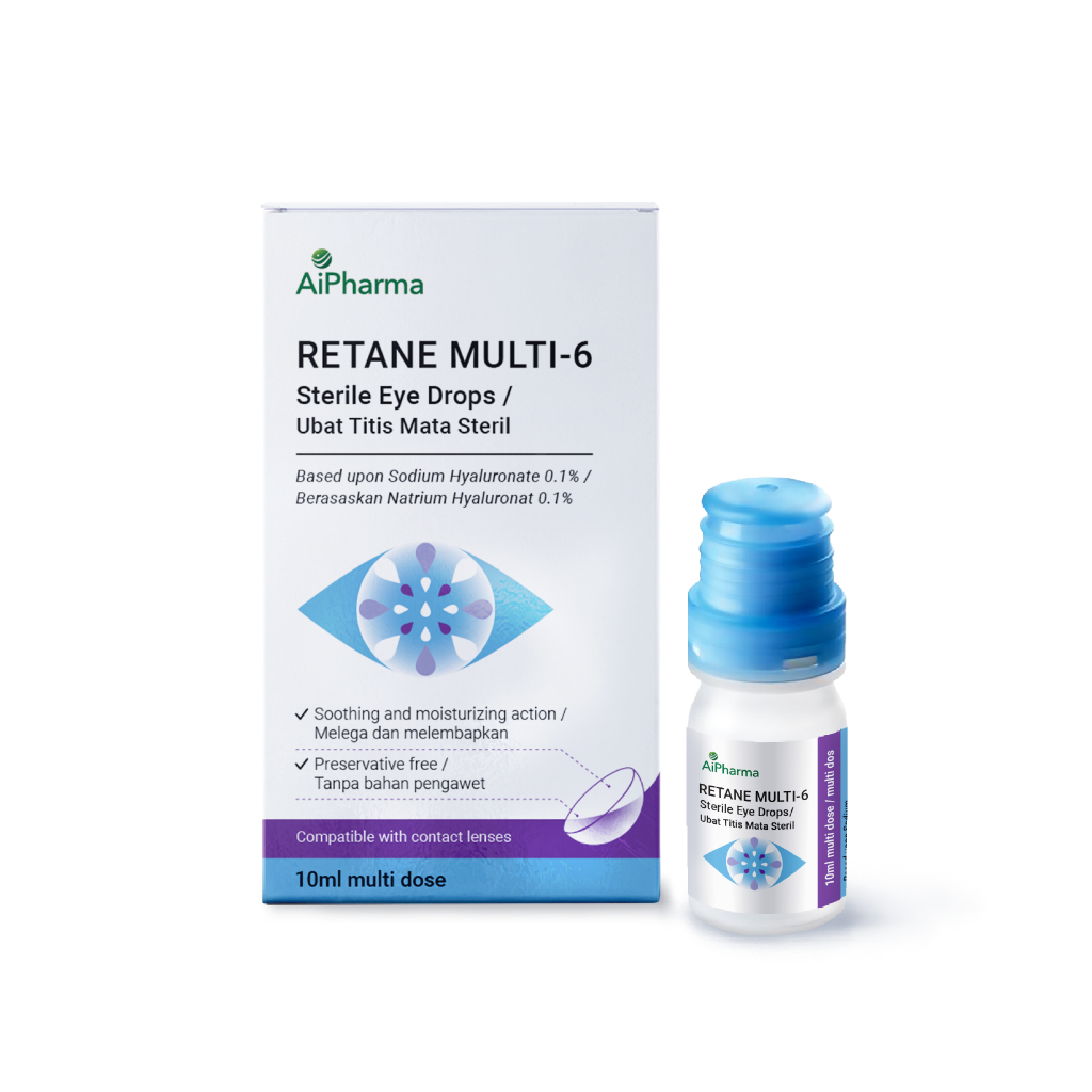 AIPHARMA RETANE MULTI-6 STERILE EYE DROPS 10ML (EXP 07/2026) | Shopee ...