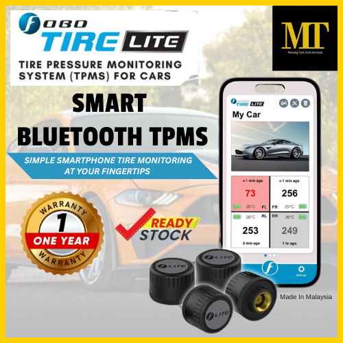 FOBO Smart Bluetooth Tyre Pressure Monitoring System TPMS Car Tire ...
