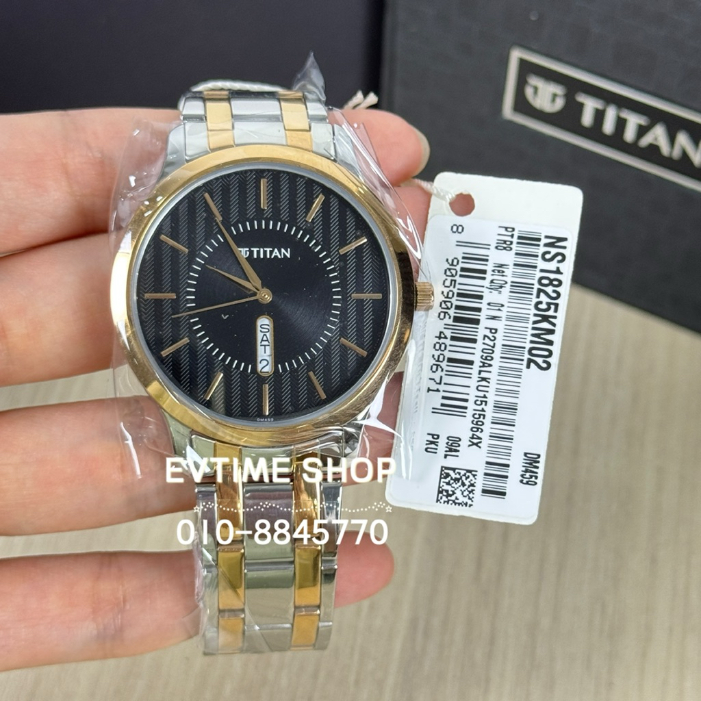 100% ORIGINAL TITAN NS1825KM02 KARISHMA QUARTZ ANALOG BLACK DIAL TWO ...