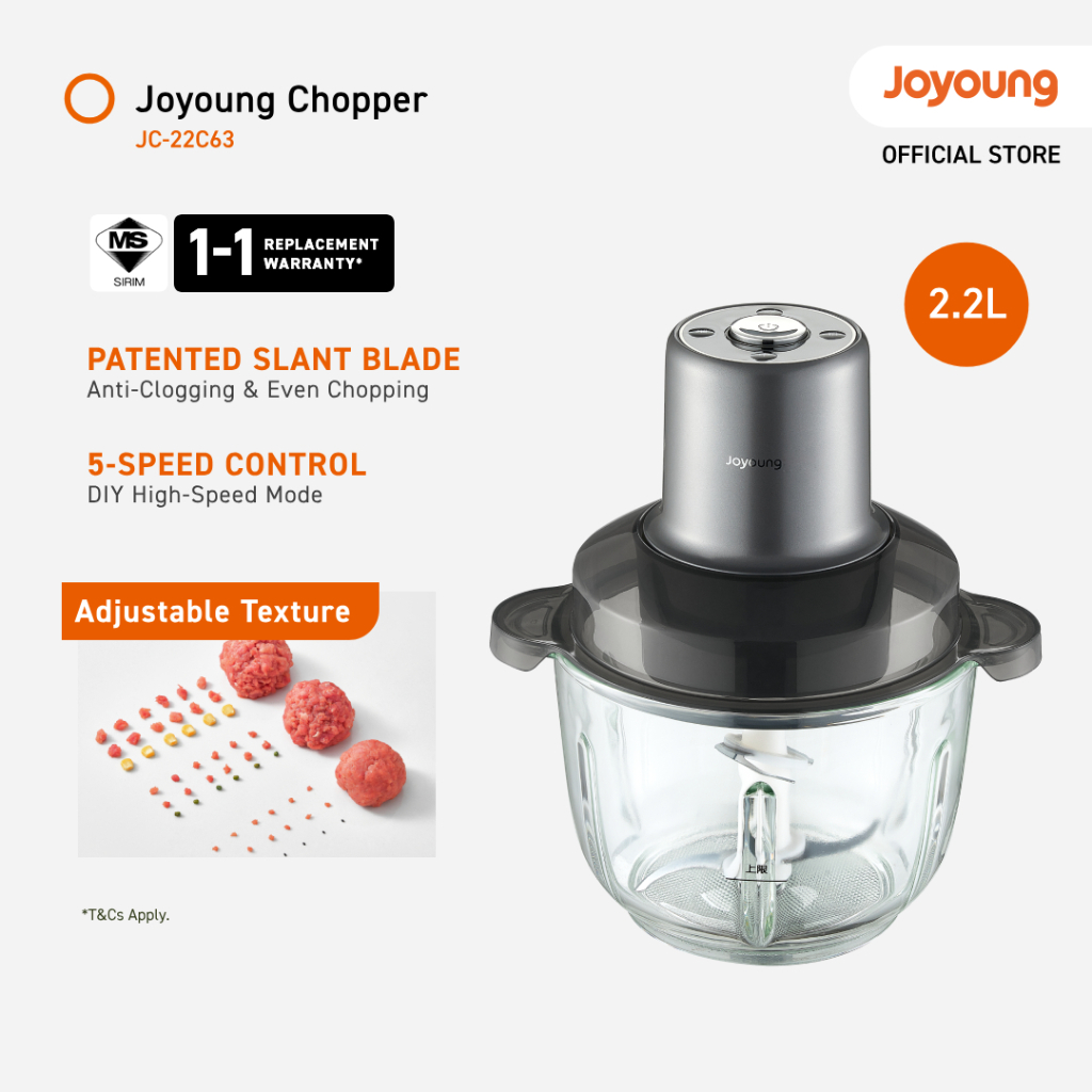 Joyoung Patented Anti Clogging Five Speed Chopper (2.2L) JC-22C63 | Shopee Malaysia