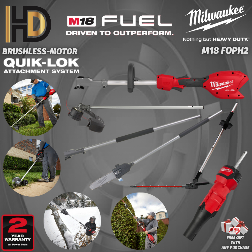 Milwaukee M18 FOPH2 Fuel QUIK-LOK™ Attachment System / Milwaukee Line ...