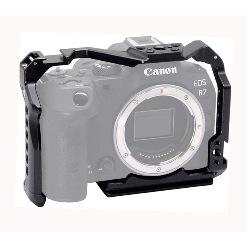 Camera Cage small Rig for Canon EOS R7 Mirrorless with 2 Cold Shoe ...