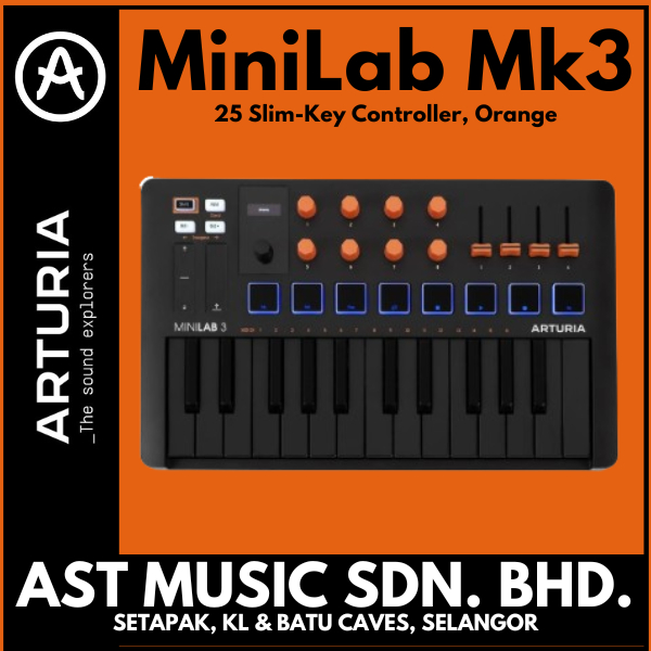 Arturia MiniLab Mk3 25 Slim-Key Controller, Orange | Shopee Malaysia