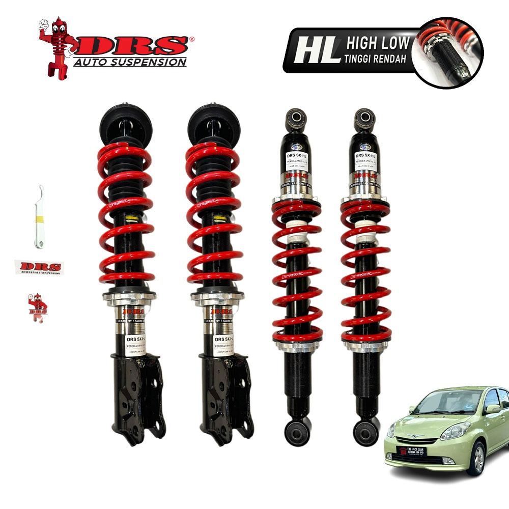 🇲🇾DRS (HL Series) Adjustable Absorber / Suspension ~ PERODUA MYVI 2005 ...