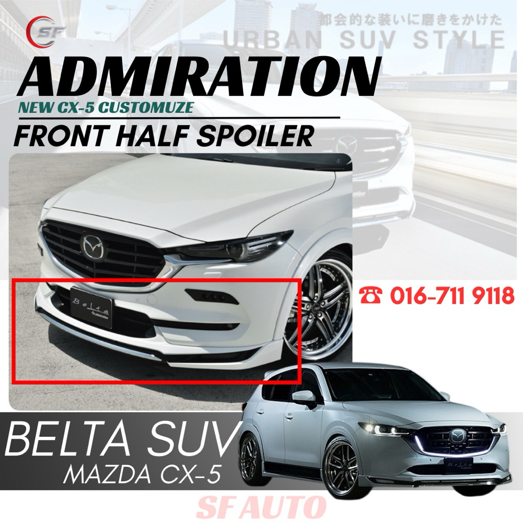 Mazda Cx-5 Japan Admiration Style Belta Suv Front Half Spoiler FRP Material | Shopee Malaysia