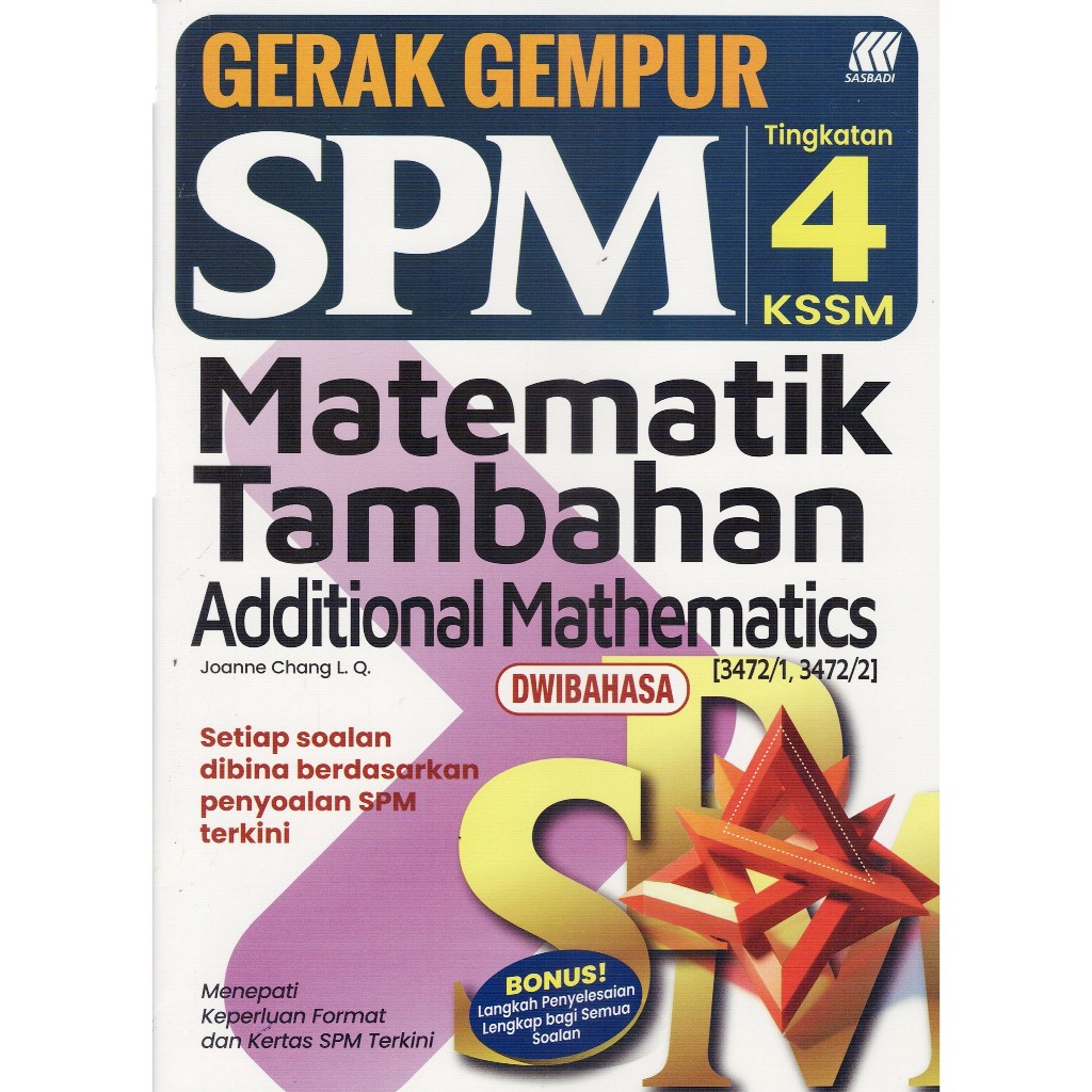 BUKU LATIHAN ( 2025 ) : GERAK GEMPUR SPM MATEMATIK TAMBAHAN ...