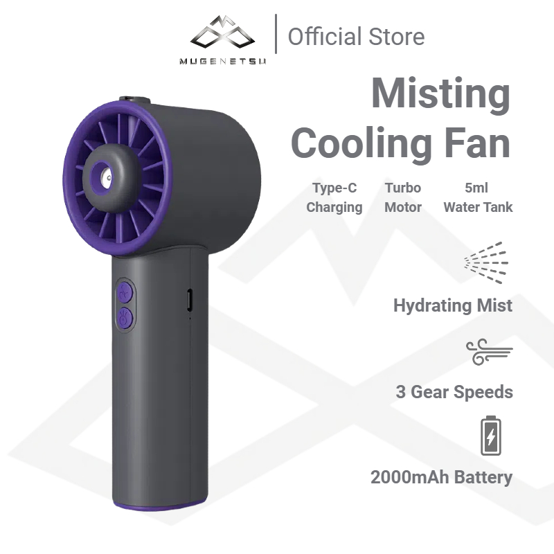 MUGENETSU Kipas Nano Spray Mini Spray Mist Cooling Fan Rechargeable ...