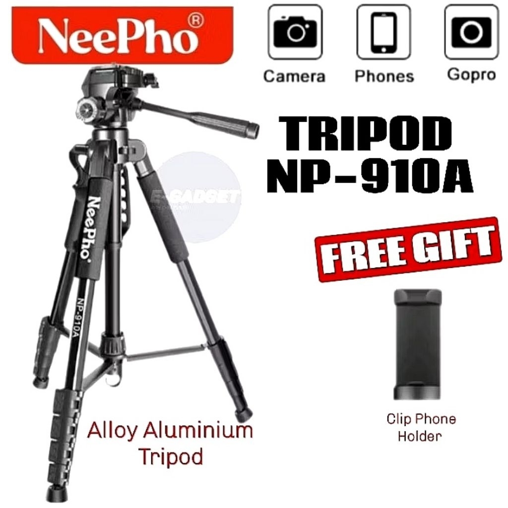 PROFESSIONAL TRIPOD 57-210CM NEEPHO NP-910A PHONE/CAMERA STAND PREMIUM ...