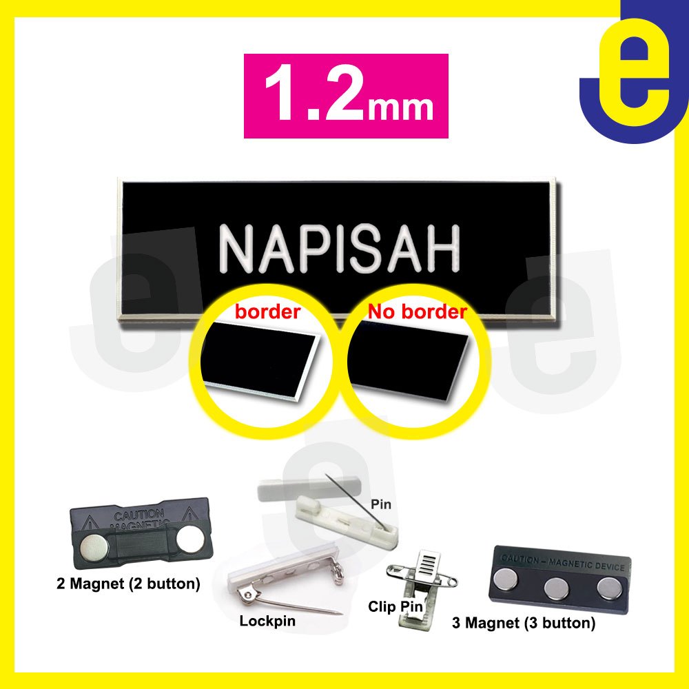 Name Tag MAGNET, Name Tag PIN Untuk Tag Nama Sekolah Cikgu, Murid dan ...