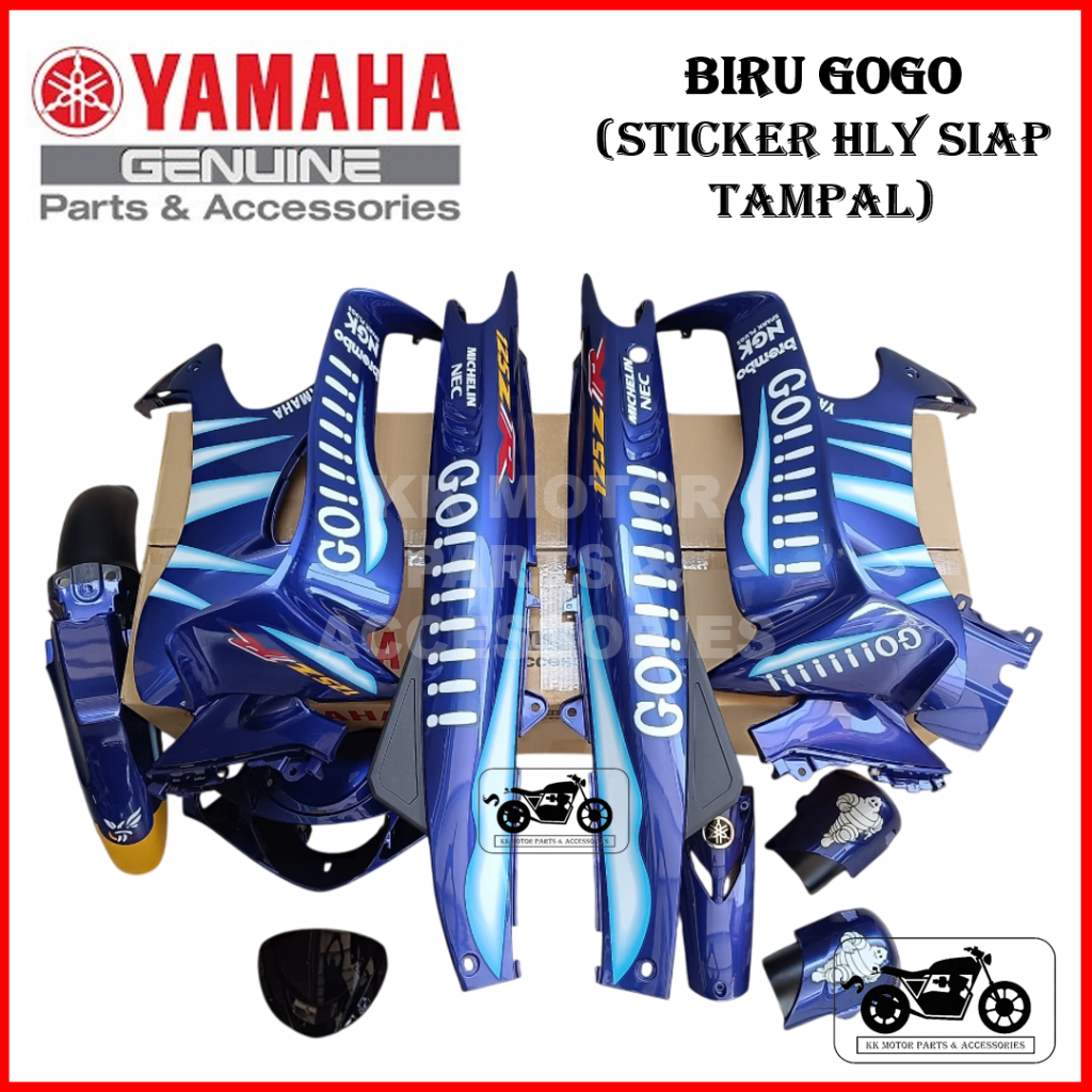 YAMAHA Y125 Y125ZR 125ZR COVERSET COVER SET BODY COVER BIRU GOGO / BIRU ...