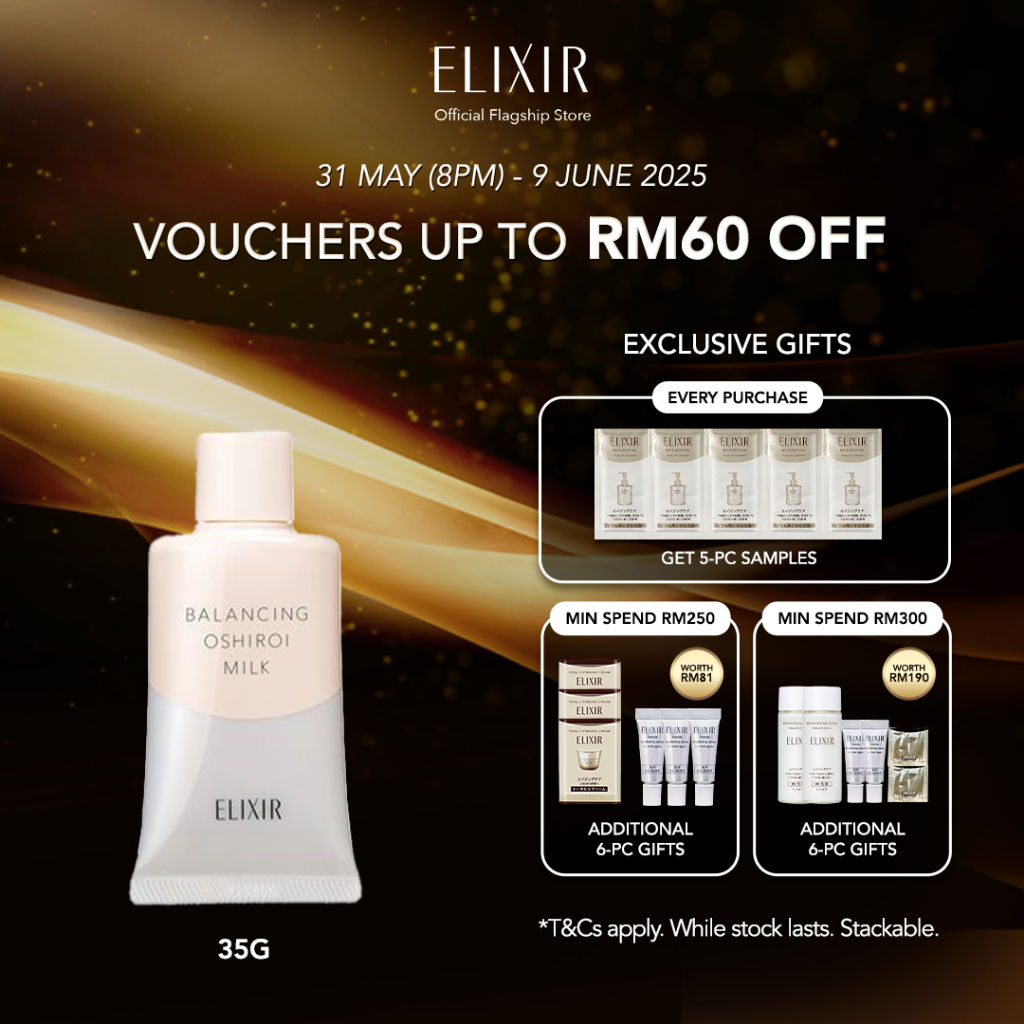 ELIXIR Balancing Oshiroi Milk Lightweight UV Protection Cream (35g) | Shopee Malaysia