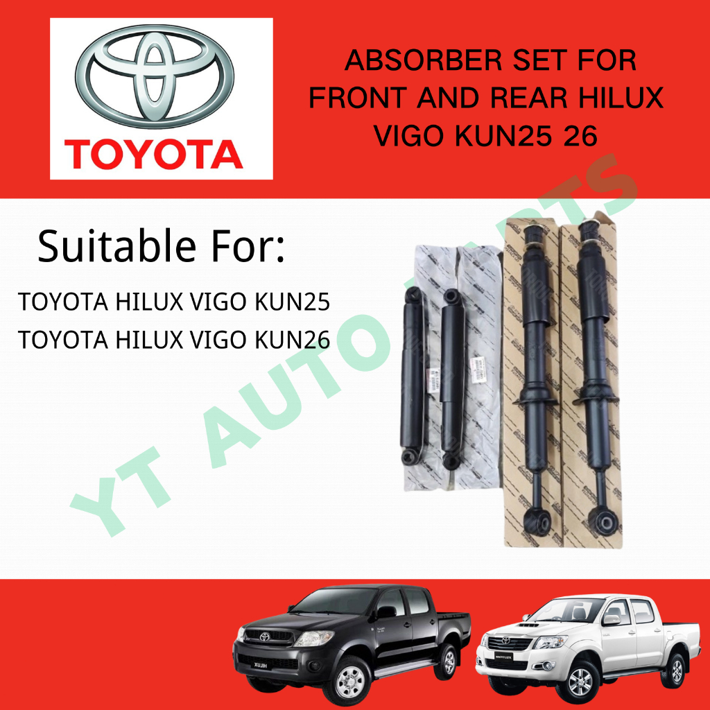 FRONT & REAR SHOCK ABSORBER FOR Toyota Hilux Vigo Kun25 Kun26 | 1PAIR ...