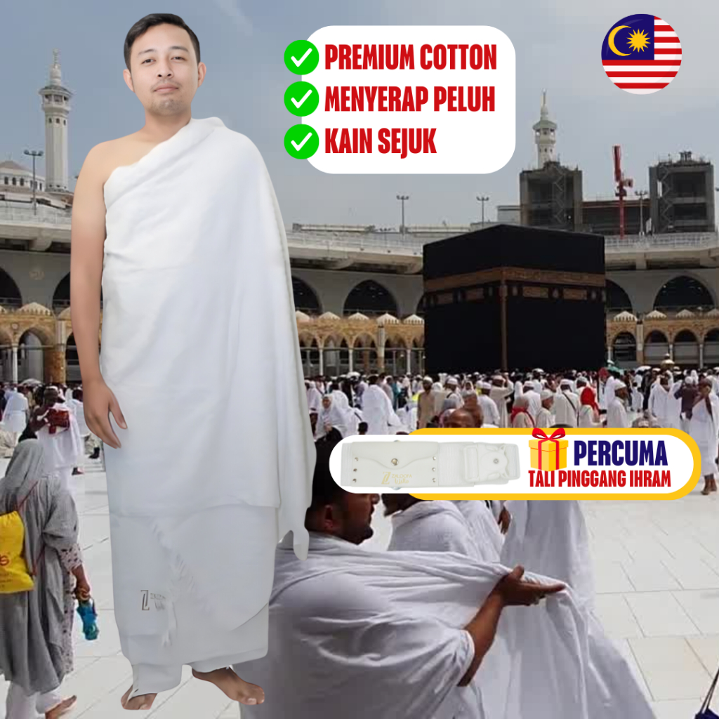 🔥READY STOCK 🔥 Jumbo Kain Ihram kain Ehram Ihram Lelaki Male Men's Hajj ...