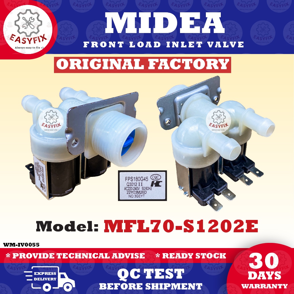 (ORIGINAL FACTORY) MFL70-S1202E MIDEA WASHING MACHINE FRONT LOAD ...