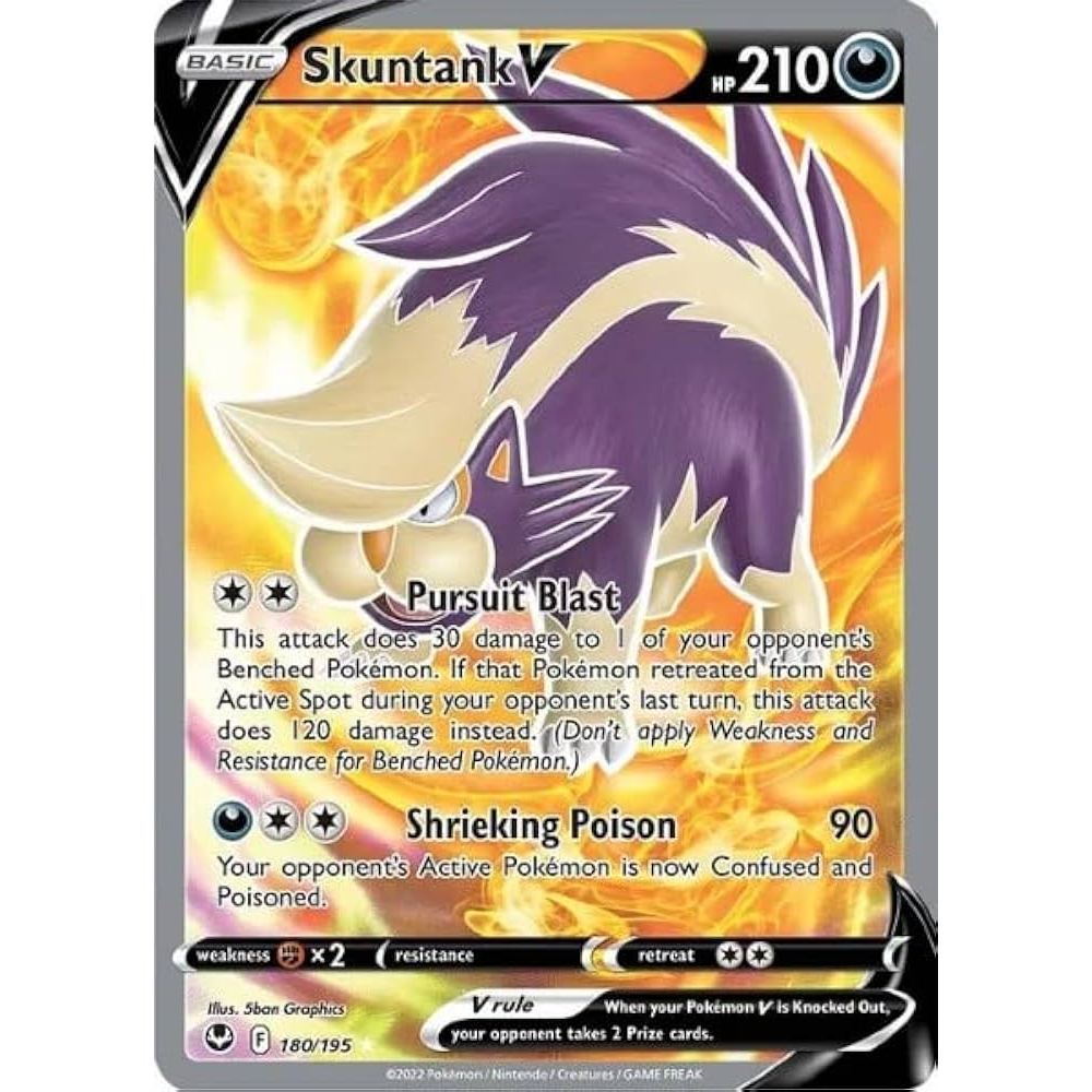 Pokémon TCG - Skuntank V - 180/195 - Full Art Ultra Rare | Shopee Malaysia