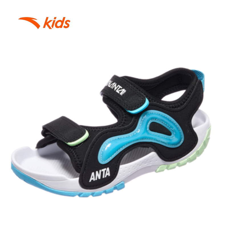 anta kids boys outdoor illusion beach sandal 3125C9970-1 -black/blue ...