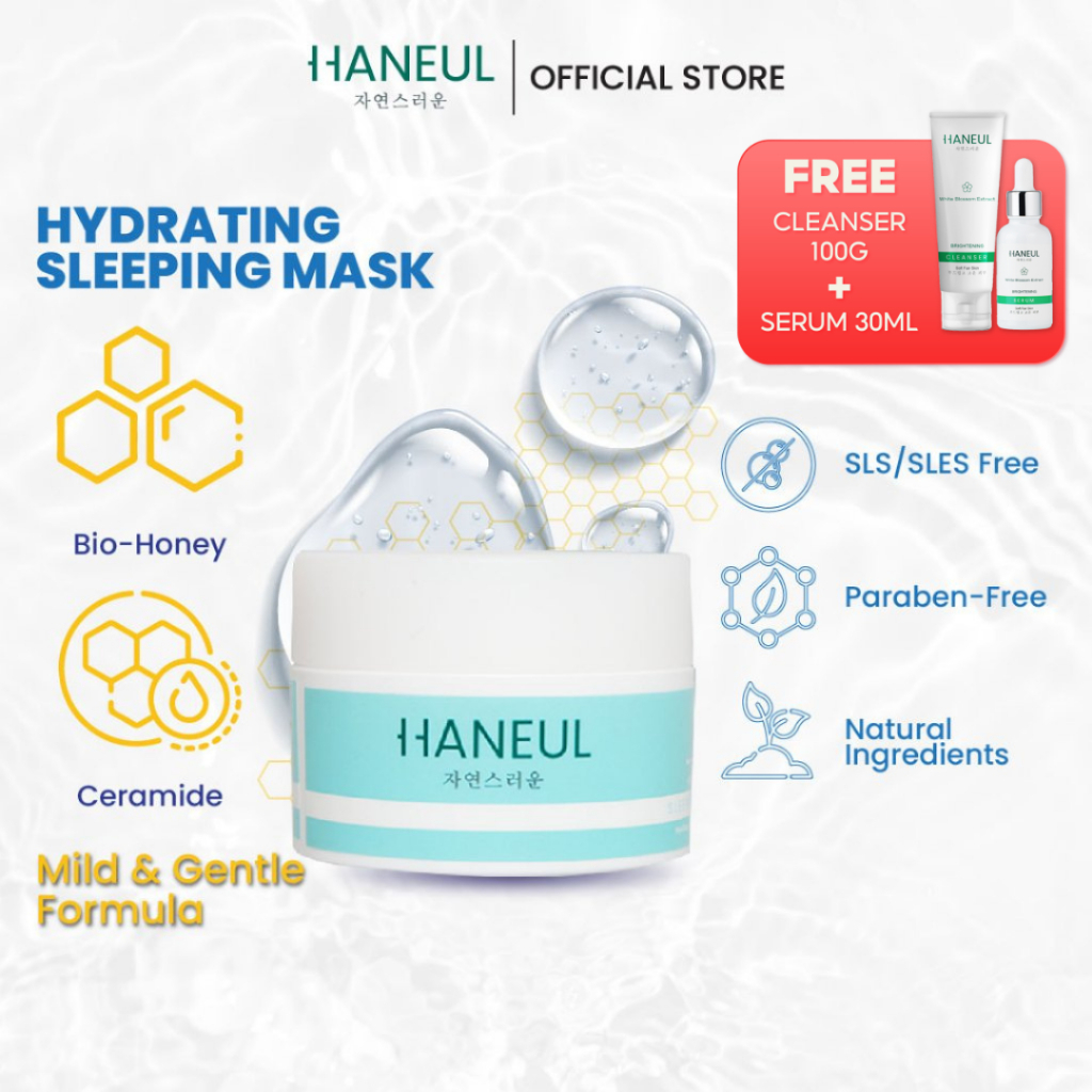 HANEUL Hydrating Sleeping Mask with Bio-Honey and Ceramides for Maximum ...