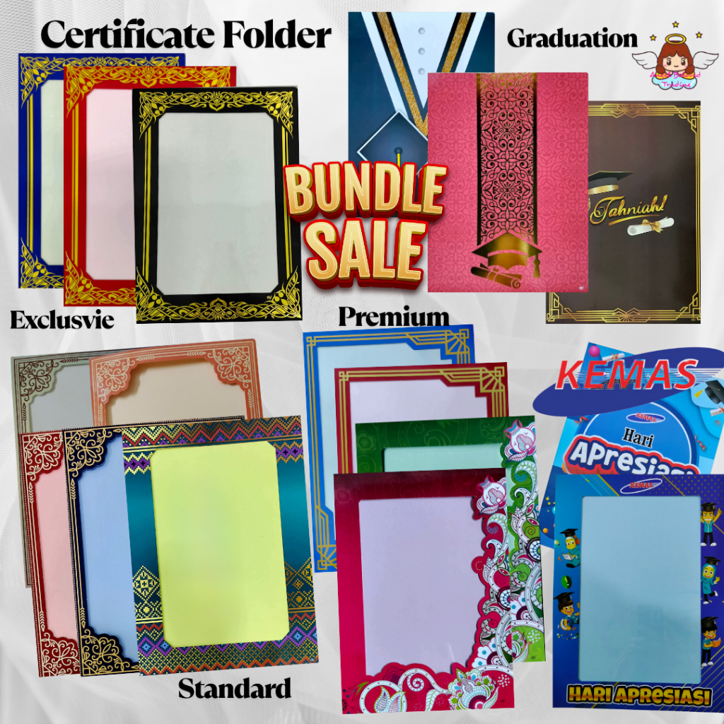 Bundle A4 Certificate Folder / Graduation Certificate Holder Fail Sijil ...