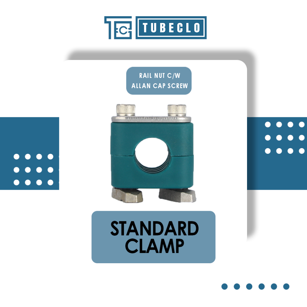 Standard Polypropylene (PP) Pipe Clamp with Hex Rail Nut & Cap Screws ...