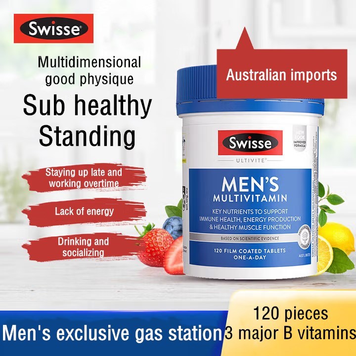 Swisse Men's Multivitamin Mineral Tablets Supplement Vitamin B Vitamin D Vitamin E Vitamin A120 ...