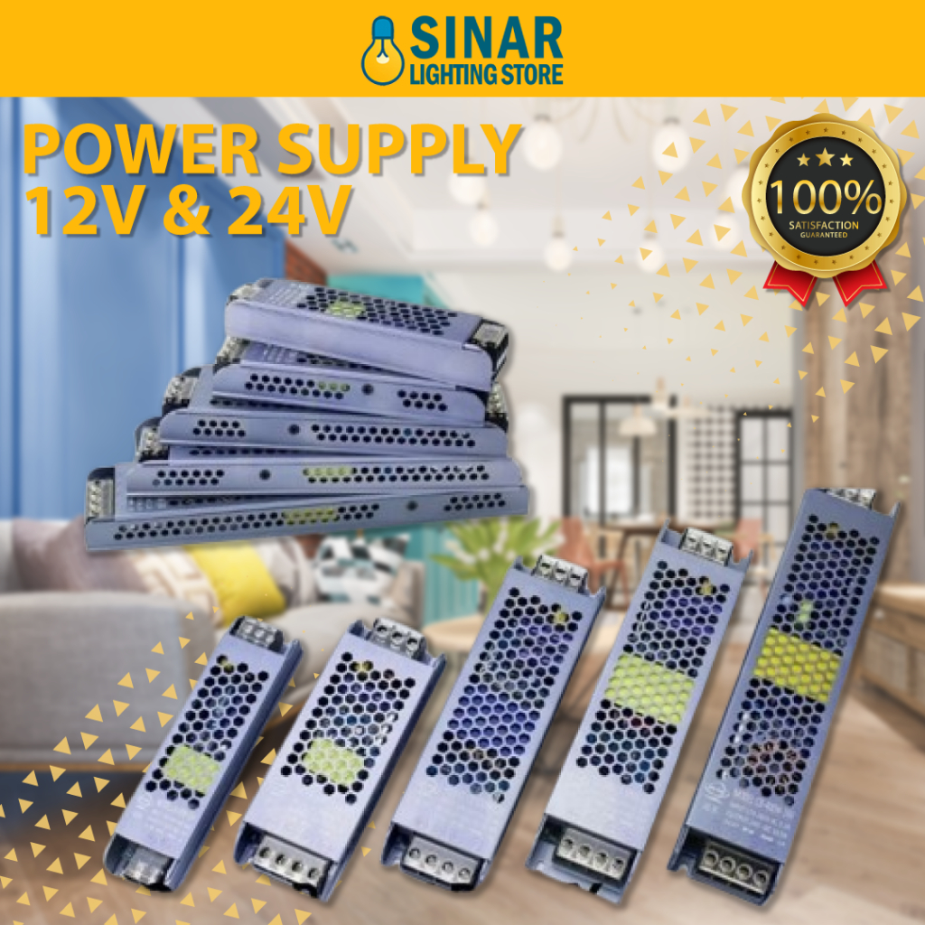 LED Power Supply 12V & 24V Lighting Transformer Driver AC/DC Strip ...