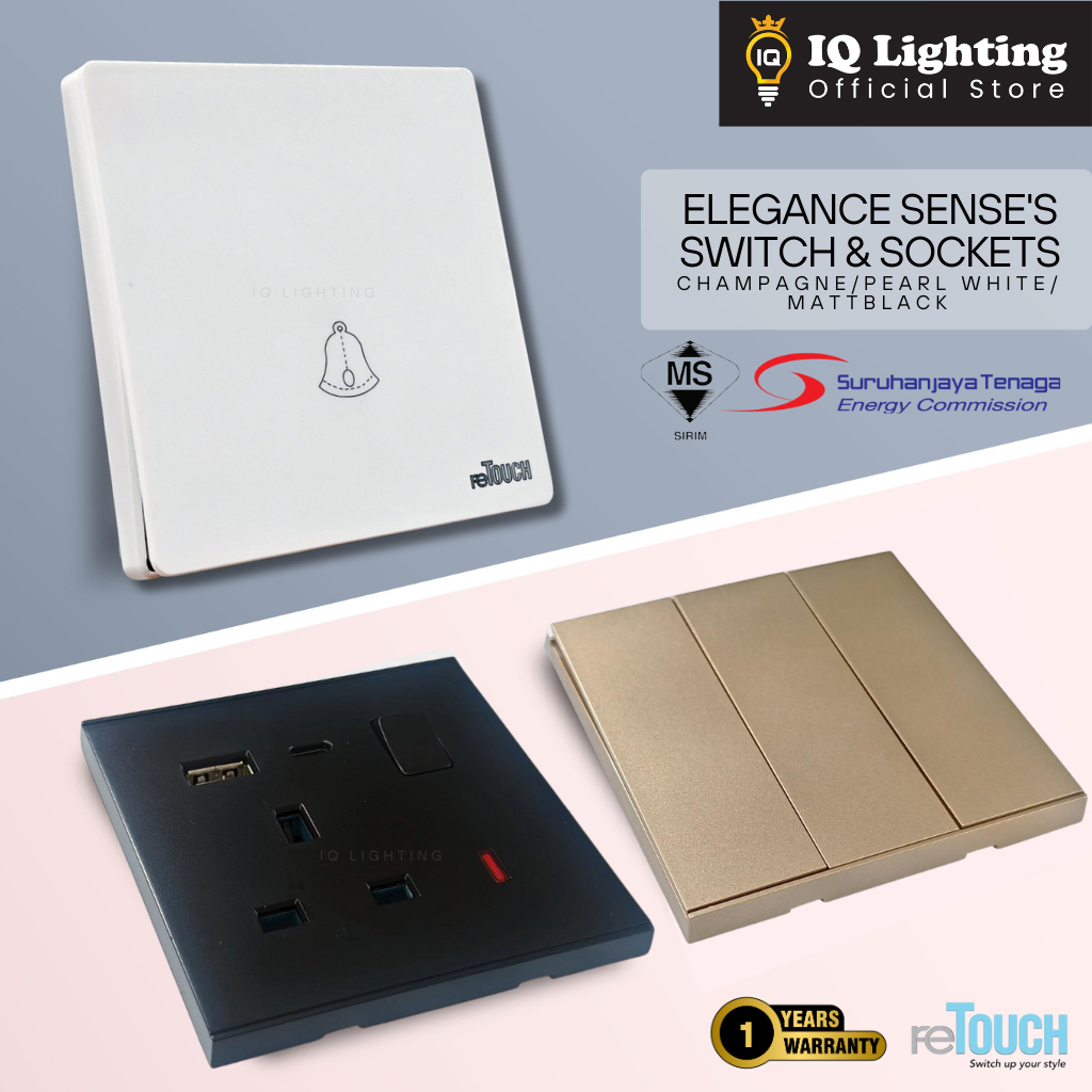 🔥SIRIM🔥 Retouch Elegance Sense's Switch Socket Modern Design SIRIM ...