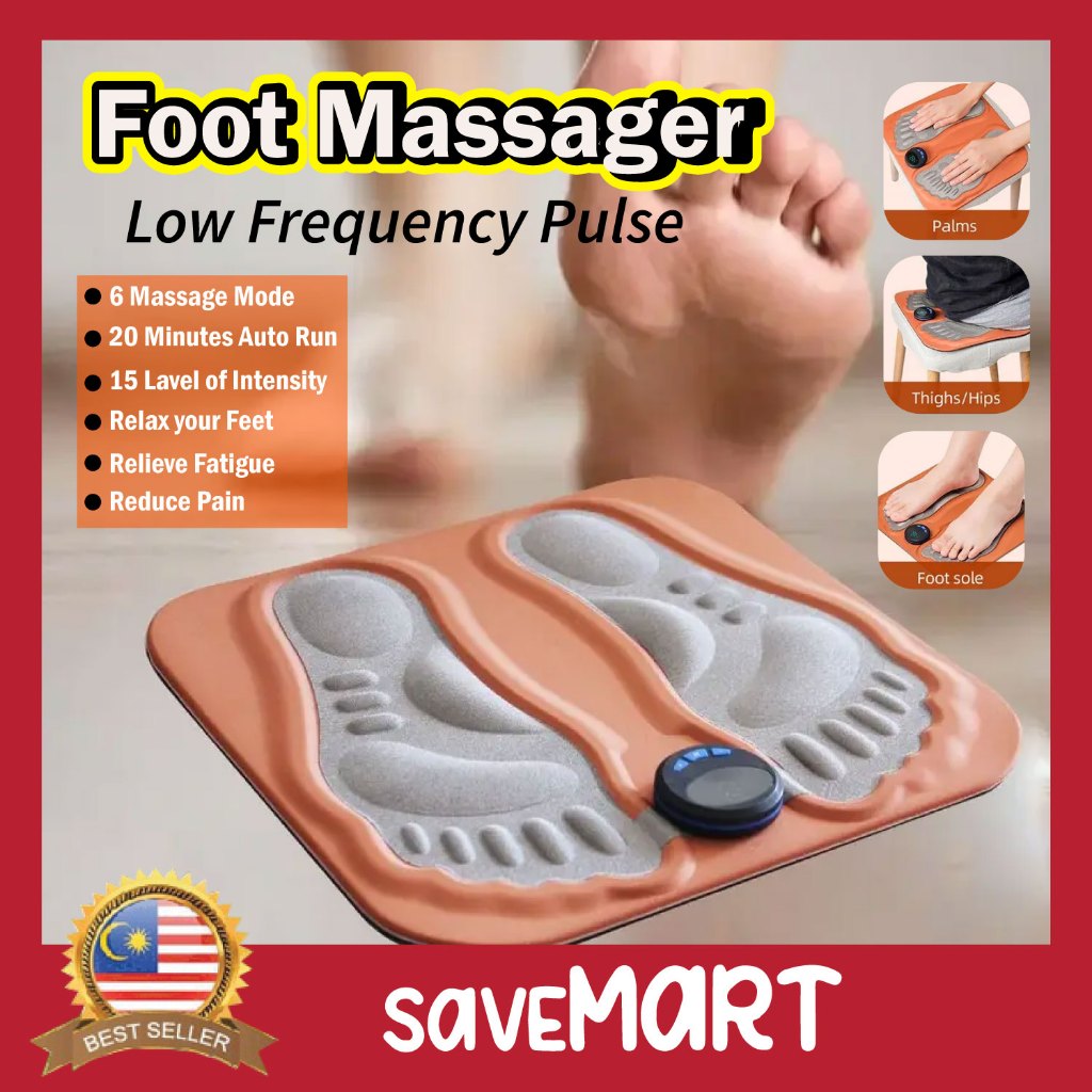 EMS 3D Smart Foot Massage Muscle Stimulator Pad Feet Massager 6 Modes ...