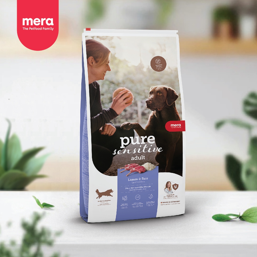 Mera Pure Sensitive Adult Lamb & Rice - 4kg/12.5kg (Dry Dog Food for ...