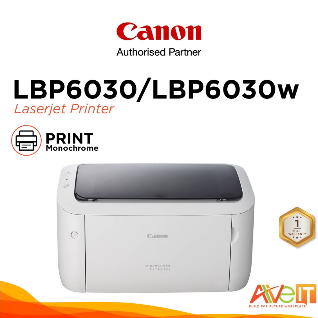 Canon LBP6030 / LBP6030W WIFI PRINTER LASER PRINTER SINGLE FUNCTION MONOCHROME CANON 325 TONER ...