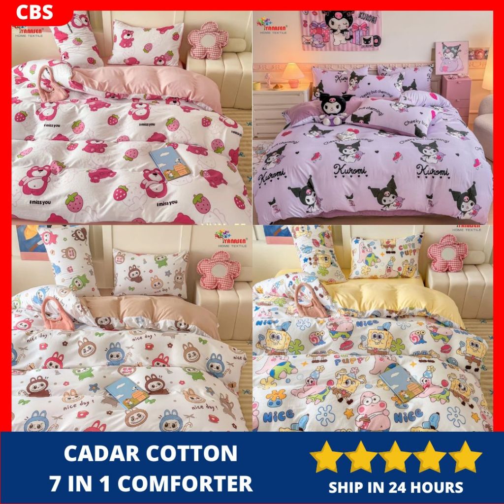 CADAR CARTOON EXCLUSIVE 100% COTTON CORAK 7 IN 1 WITH COMFORTER SOFT ...