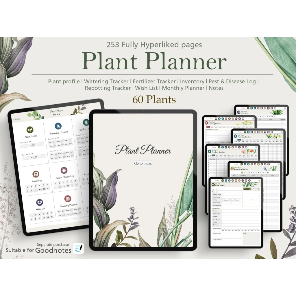 Digital Plant Planner for Goodnotes Ultimate Plant Lover's Dream 60 ...