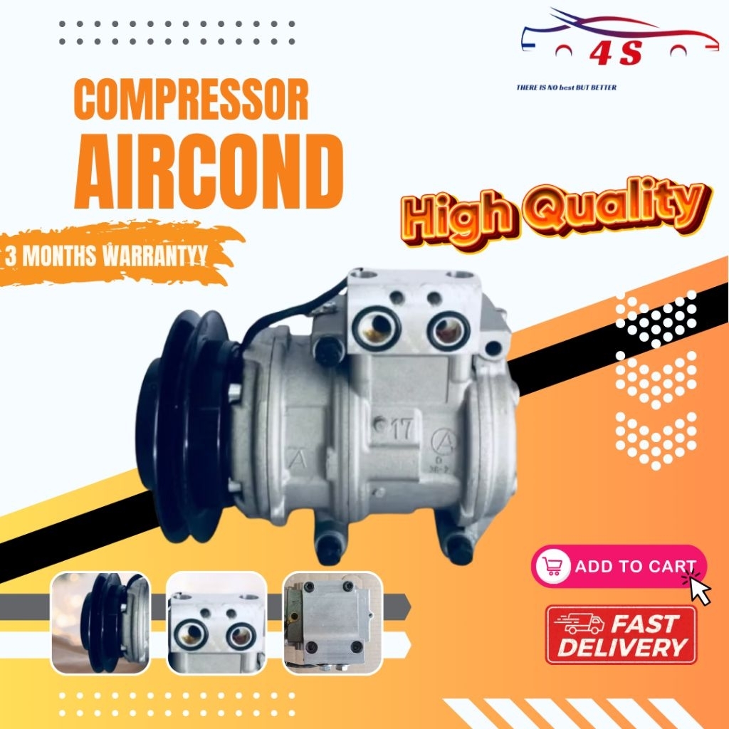 3 MONTH WARRANTY Aircond Compressor Recond Proton Wira 1.5/1.6 Sanden ...
