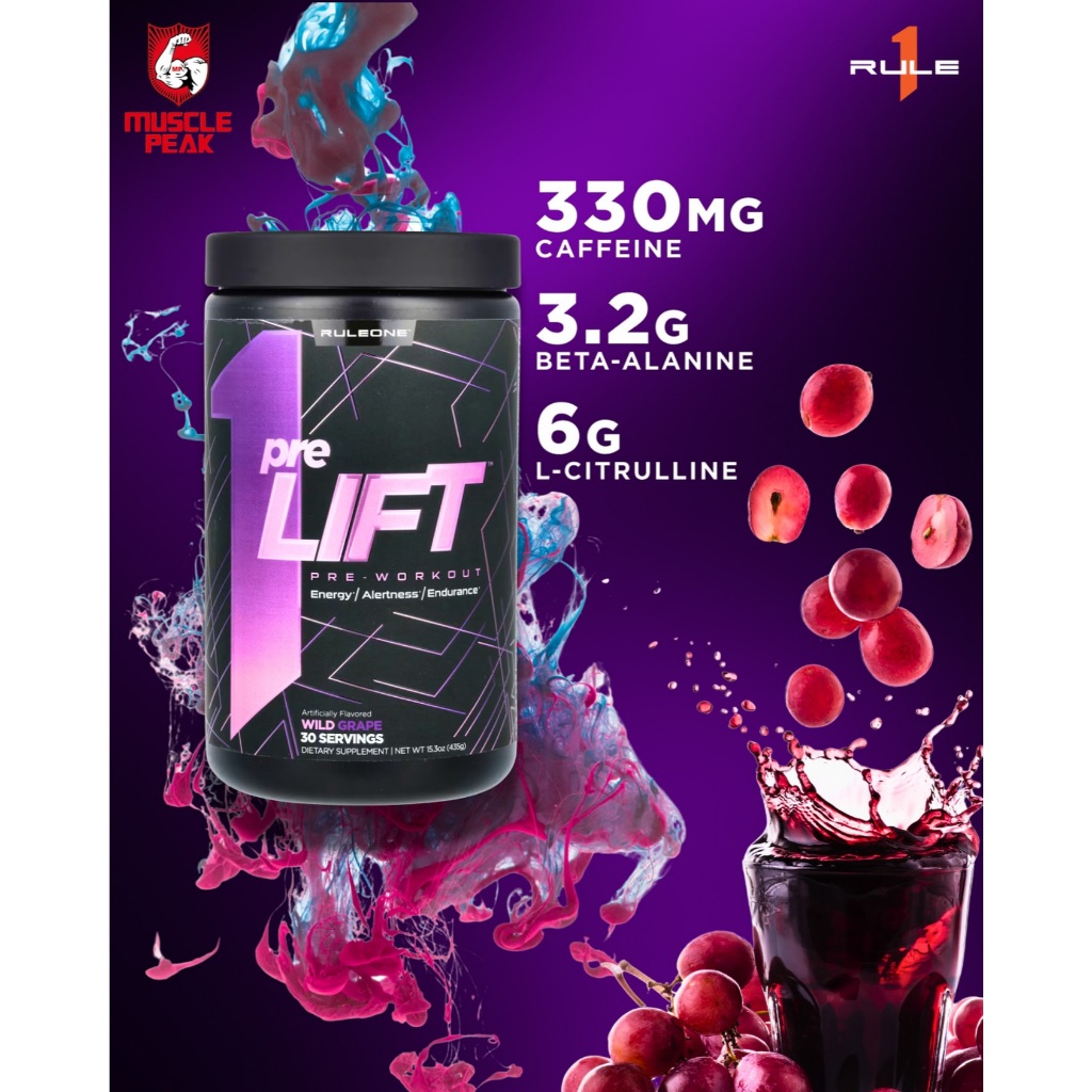 Rule 1 preLIFT Pre-Workout INTENSE ENERGY NEW - 30 servings Pre Workout ...