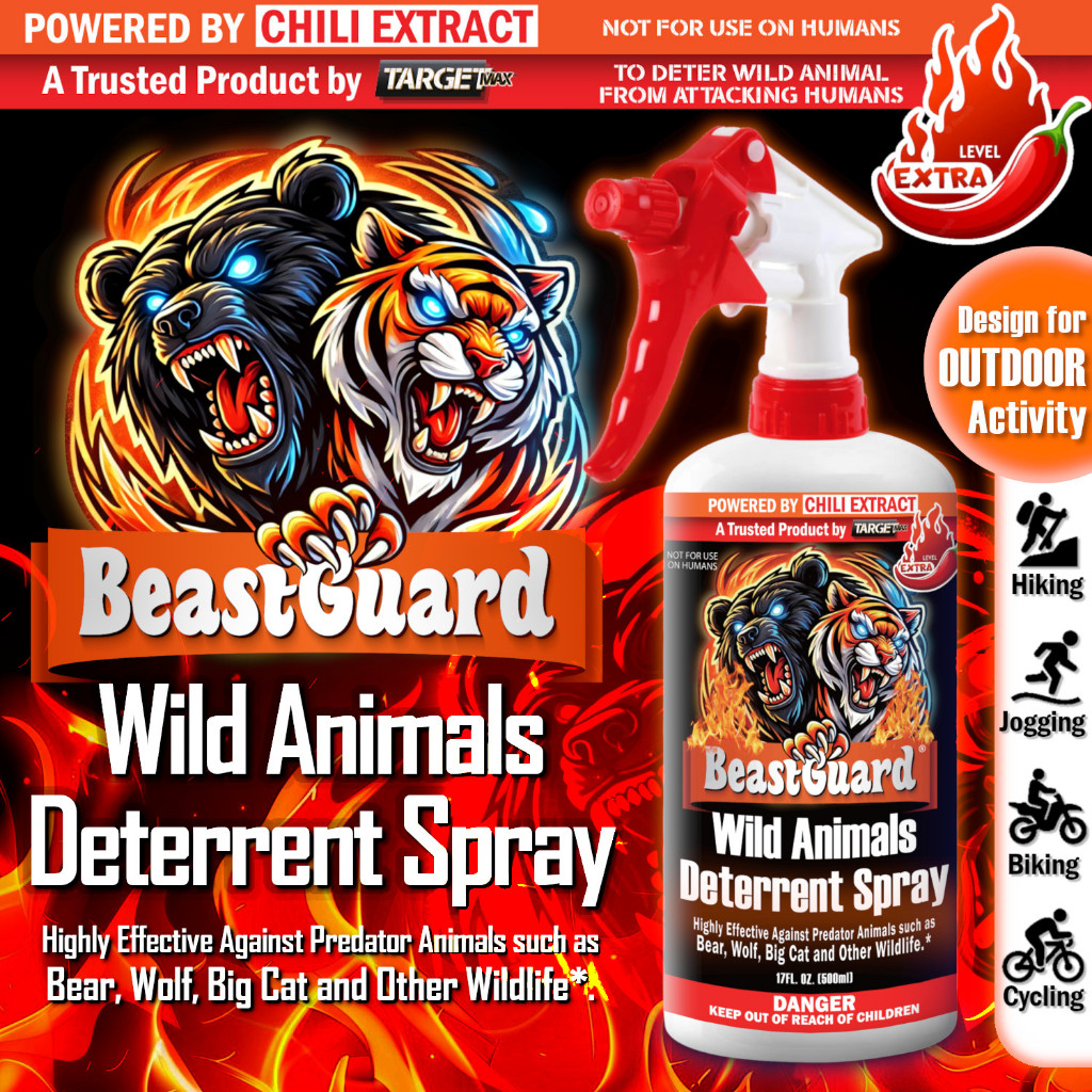 BEAST GUARD Wild Animal Deterrent Spray Chili Cili Pepper Extract Spray ...