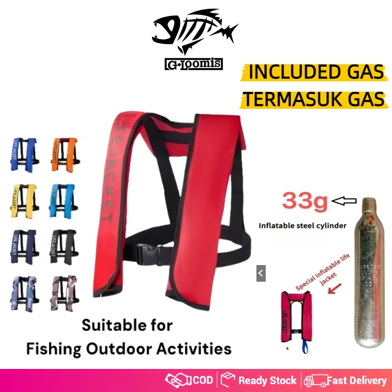 [COD] Fully inflatable life jacket portable ultra-thin hanging neck ...