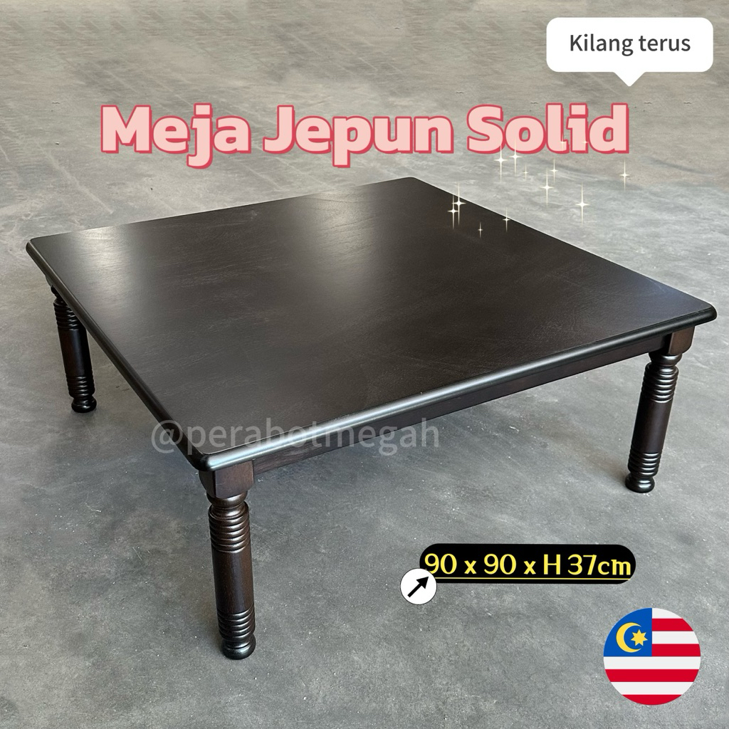 Megah Meja Jepun Kayu Pepejal Buatan Malaysia | Kaki Meja Unik ...
