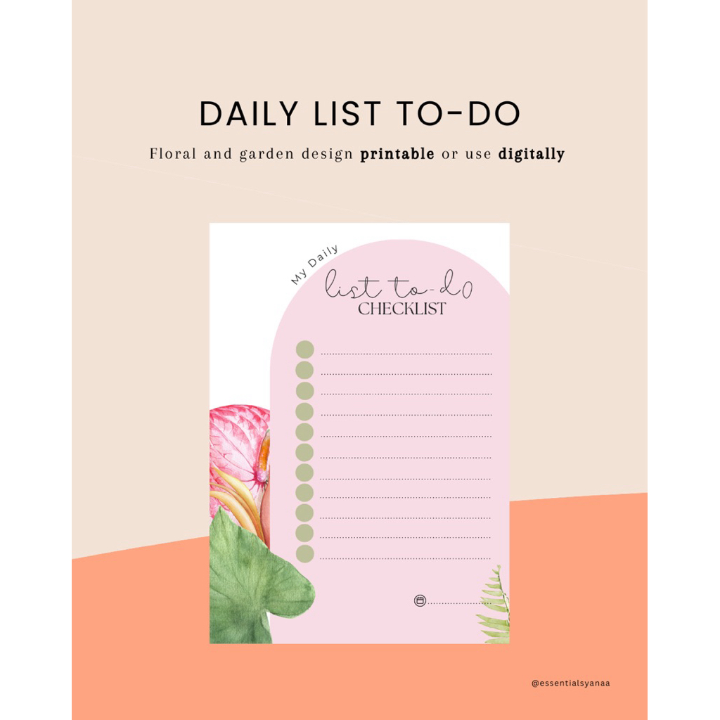 My Daily To-Do List | Checklist Harian | Printable Planner | Senarai ...